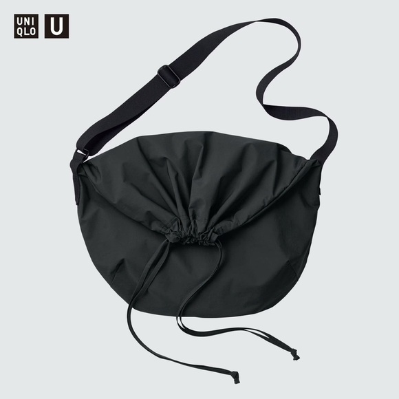 Uniqlo | Bags | Uniqlo Drawstring Shoulder Bag In Black | Poshmark